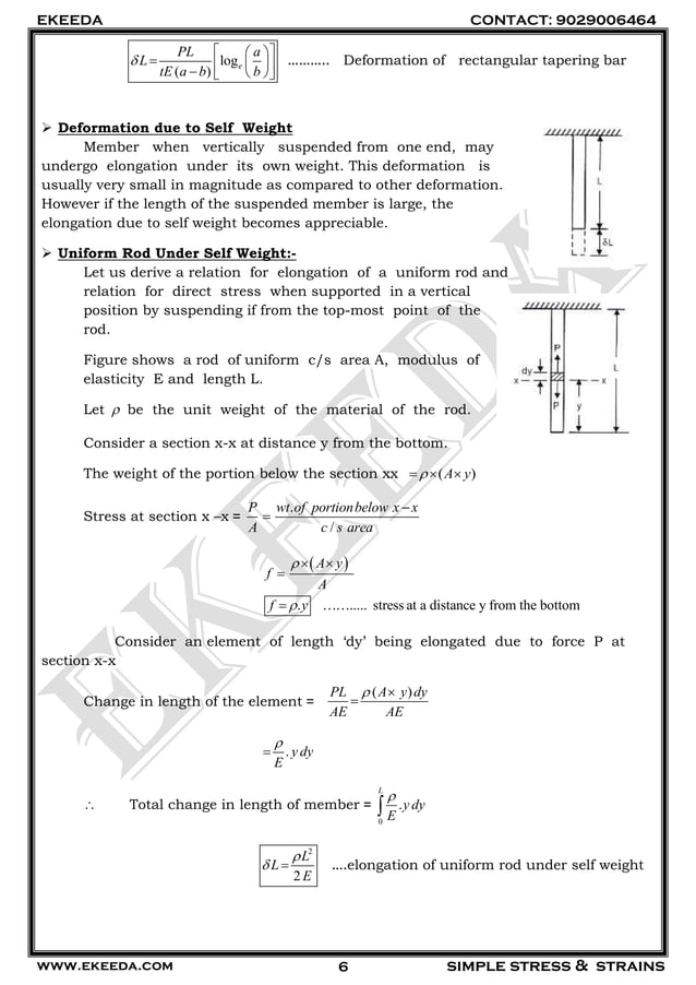 1. simple stress and strains | PDF | Physics | Science