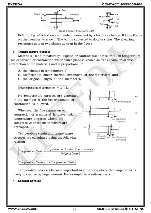 1. simple stress and strains | PDF | Physics | Science