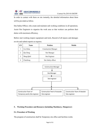 Method statement of temporary office and fa | PDF