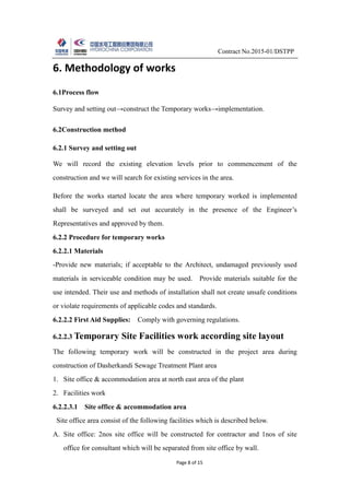 Method statement of temporary office and fa | PDF