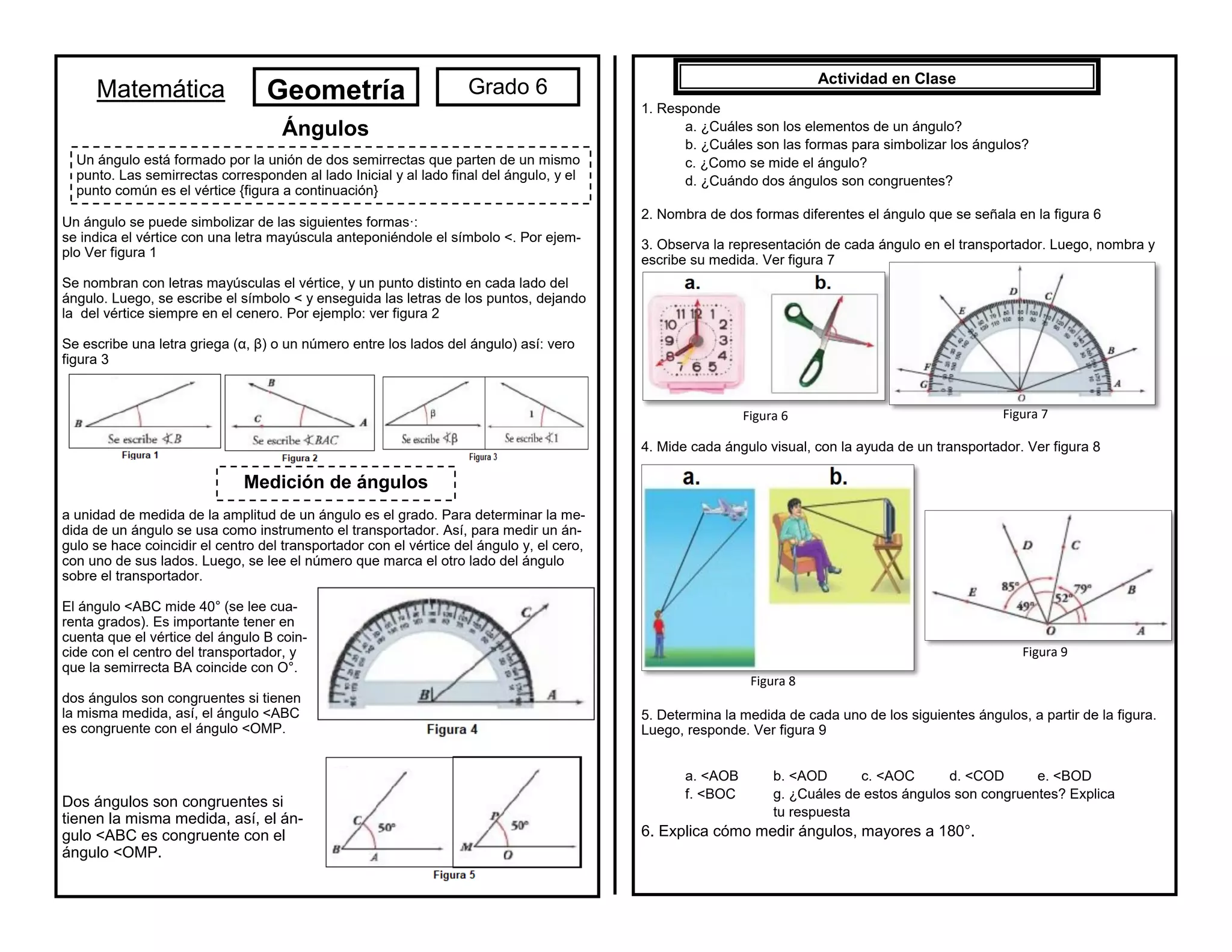 1. geometria grado 6.1 | PDF