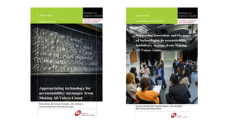 The Making All Voices Count programme: new lessons about donor-funded civic tech (Duncan Edwards ...