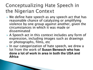 Diverting hate speech with simple online tools (Chioma Agwuegbo ...