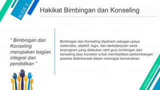 Materi 1 Hakikat dan tujuan bk | PPTX