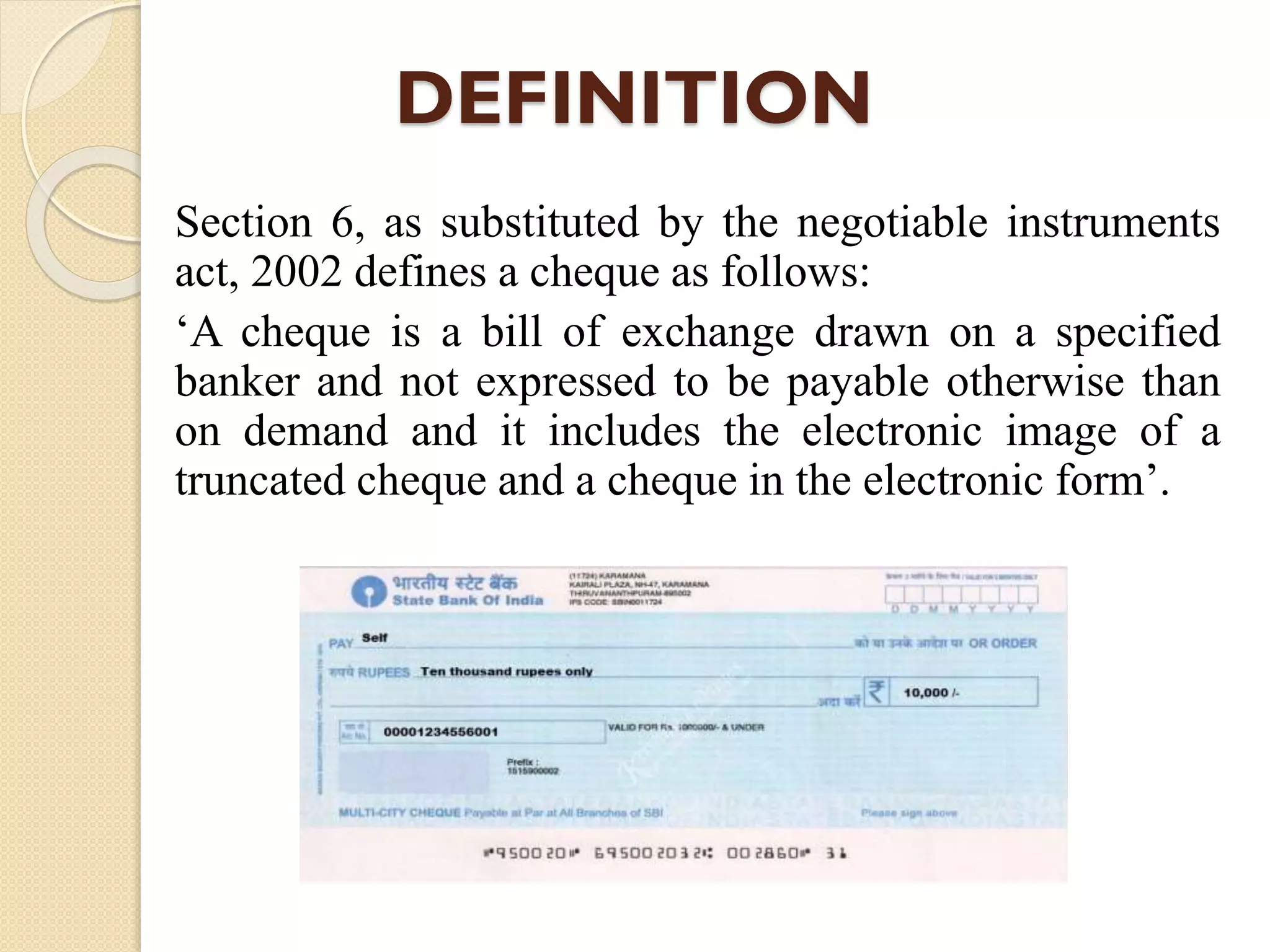 1.promissory note 2.bill of exchange 3.cheque | PPTX