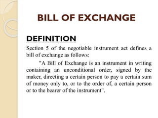 1.promissory note 2.bill of exchange 3.cheque | PPTX