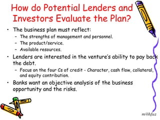 Business plan for a new venture | PPT