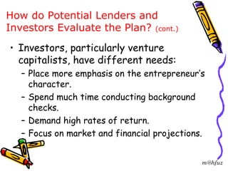Business plan for a new venture | PPT