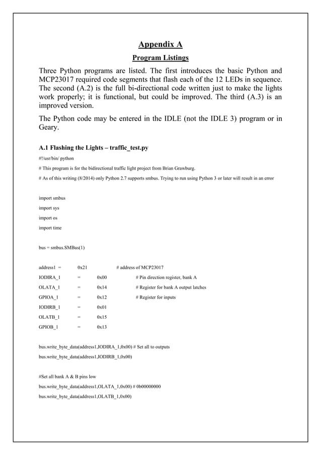 Raspberry Pi Traffic Light | PDF