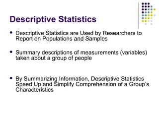 1. descriptive statistics | PPT