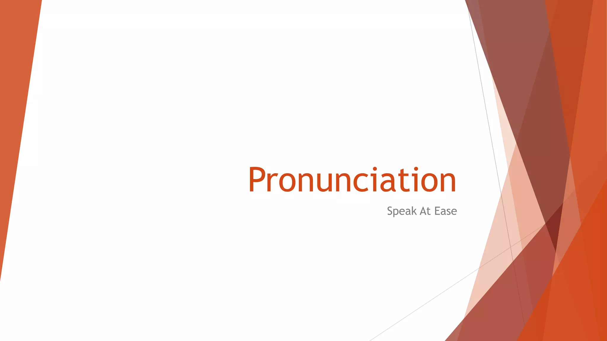 English Pronunciation guide - Easy Learning | PPTX
