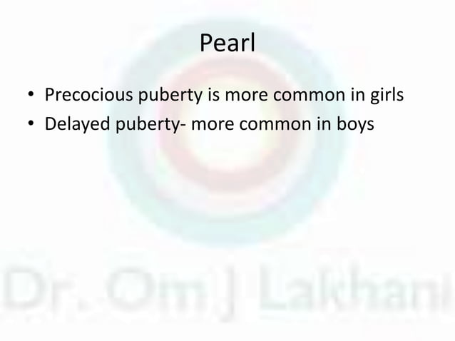 PRIMER TO PRECOCIOUS PUBERTY | PPT