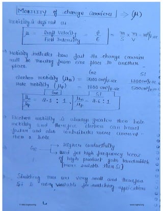 electronic device and circuit made easy hand written notes Gate ECE | PDF