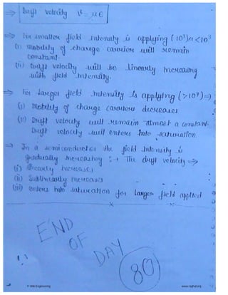 electronic device and circuit made easy hand written notes Gate ECE | PDF