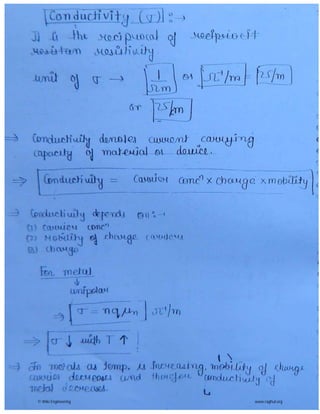 electronic device and circuit made easy hand written notes Gate ECE | PDF