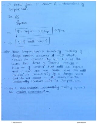 electronic device and circuit made easy hand written notes Gate ECE | PDF