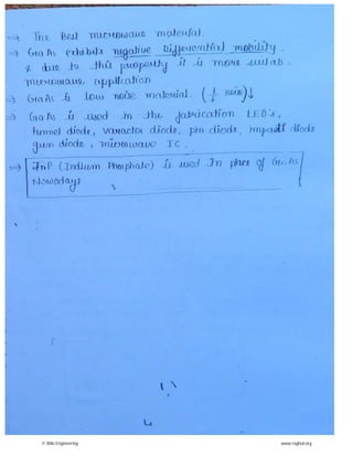 electronic device and circuit made easy hand written notes Gate ECE | PDF