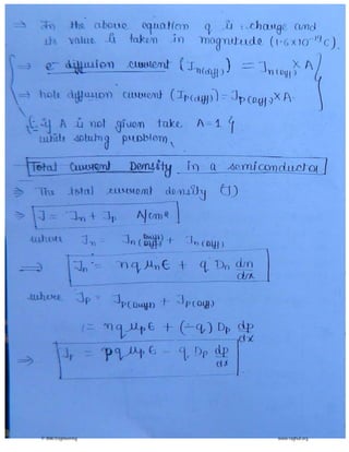 electronic device and circuit made easy hand written notes Gate ECE | PDF