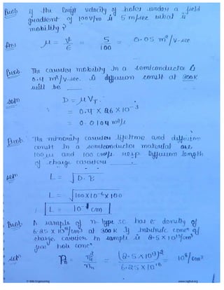 electronic device and circuit made easy hand written notes Gate ECE | PDF