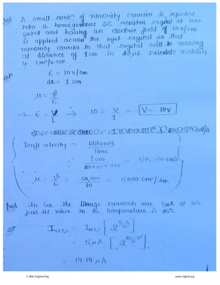 electronic device and circuit made easy hand written notes Gate ECE | PDF