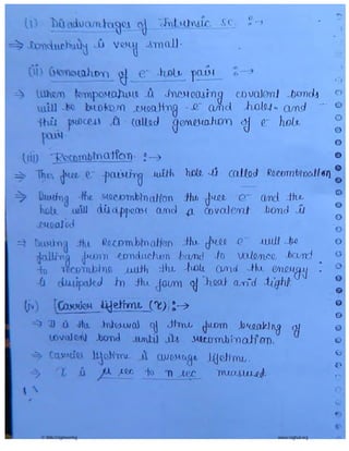 electronic device and circuit made easy hand written notes Gate ECE | PDF