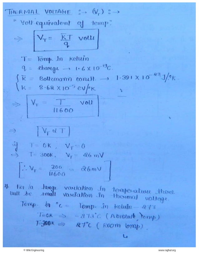 electronic device and circuit made easy hand written notes Gate ECE | PDF