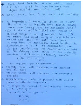 electronic device and circuit made easy hand written notes Gate ECE | PDF