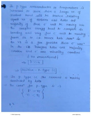 electronic device and circuit made easy hand written notes Gate ECE | PDF