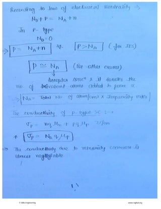 electronic device and circuit made easy hand written notes Gate ECE | PDF