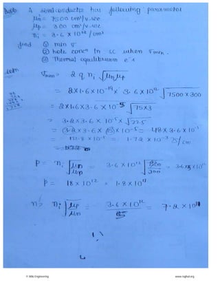 electronic device and circuit made easy hand written notes Gate ECE | PDF