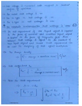 electronic device and circuit made easy hand written notes Gate ECE | PDF