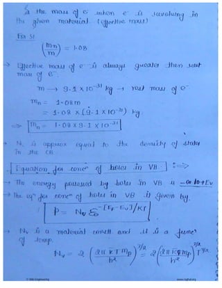 electronic device and circuit made easy hand written notes Gate ECE | PDF