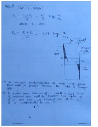 electronic device and circuit made easy hand written notes Gate ECE | PDF