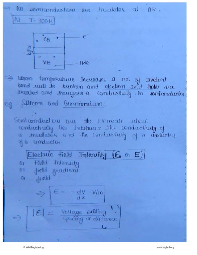 electronic device and circuit made easy hand written notes Gate ECE | PDF