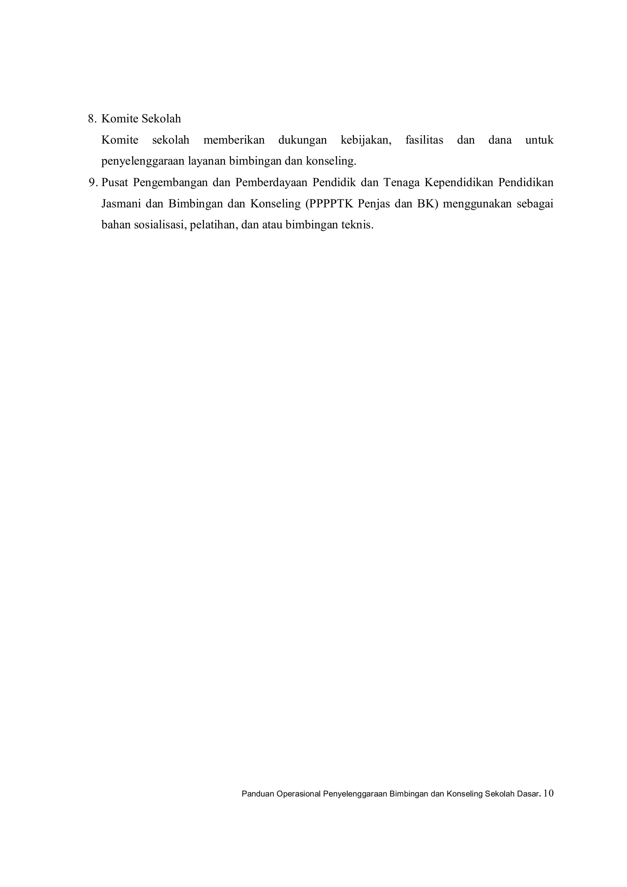 panduan penyelenggaraan BK di SD | PDF