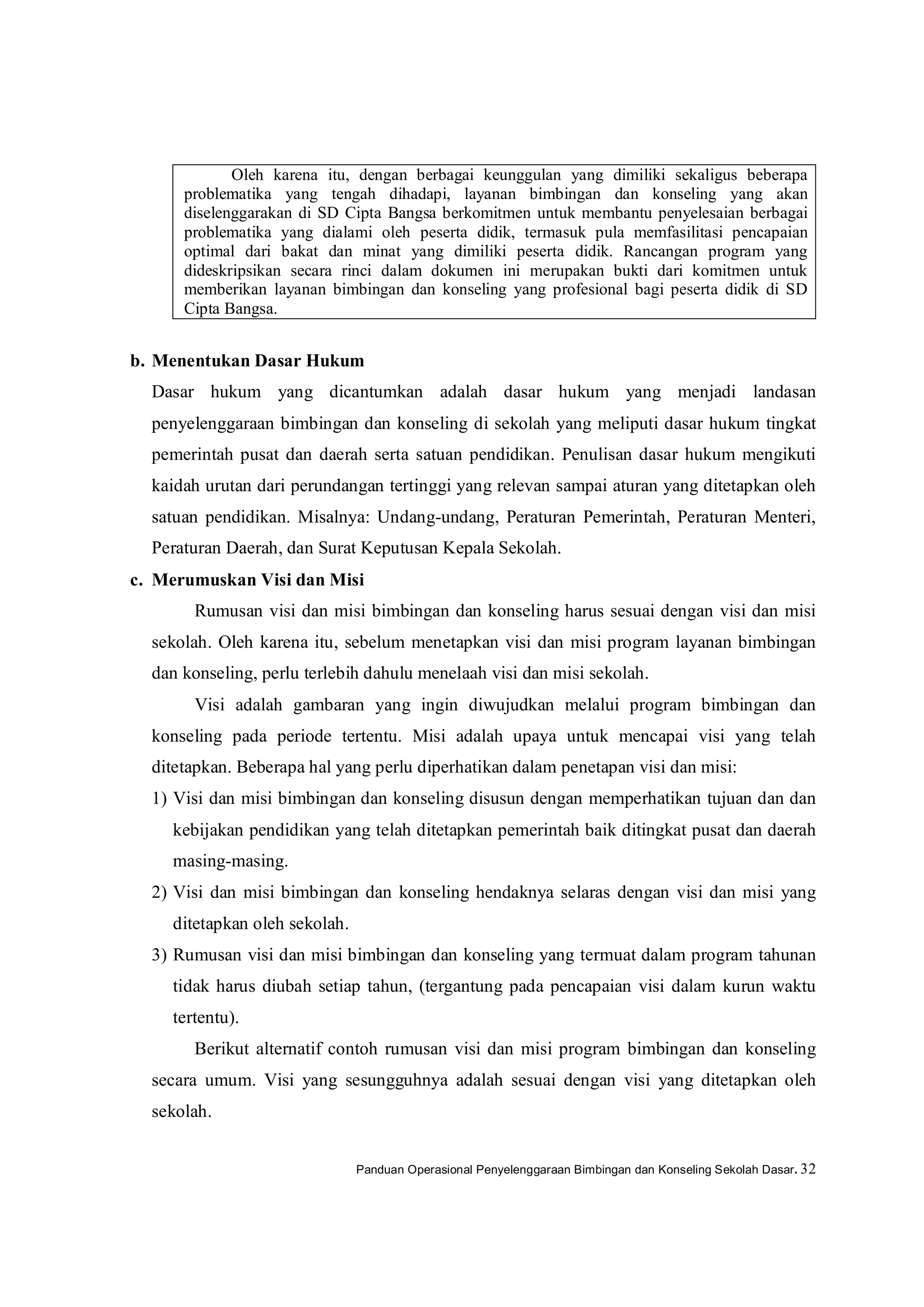 panduan penyelenggaraan BK di SD | PDF