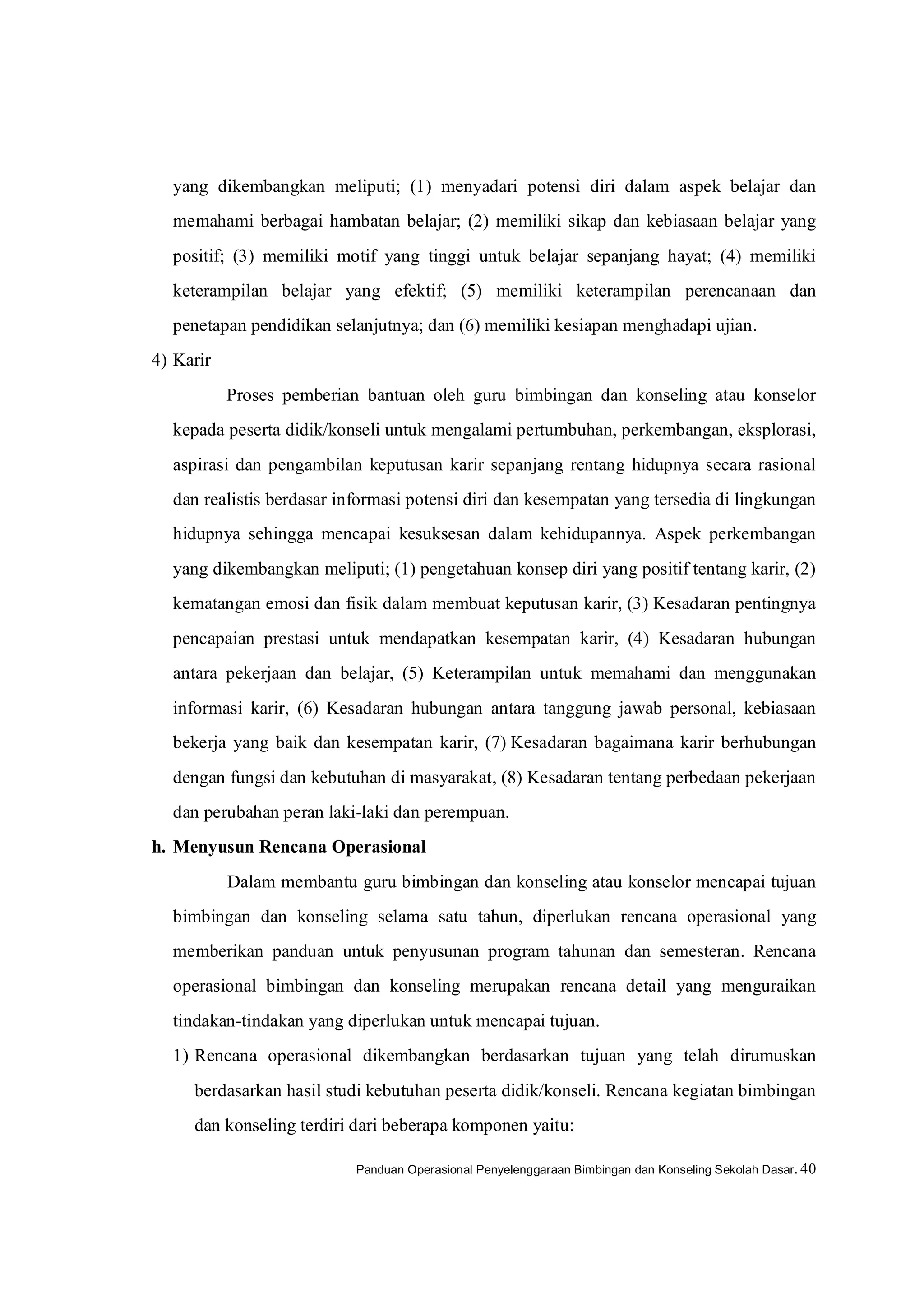 panduan penyelenggaraan BK di SD | PDF