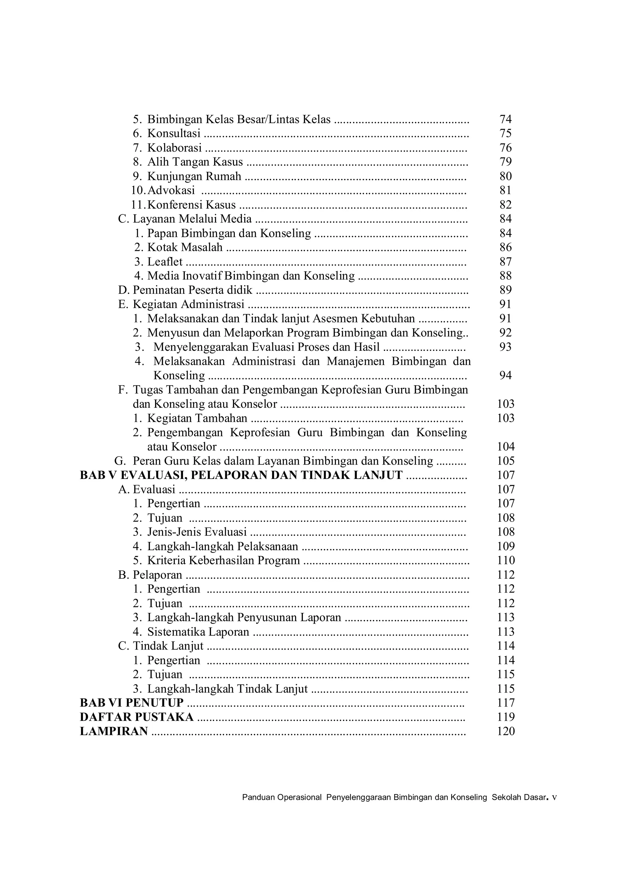 panduan penyelenggaraan BK di SD | PDF