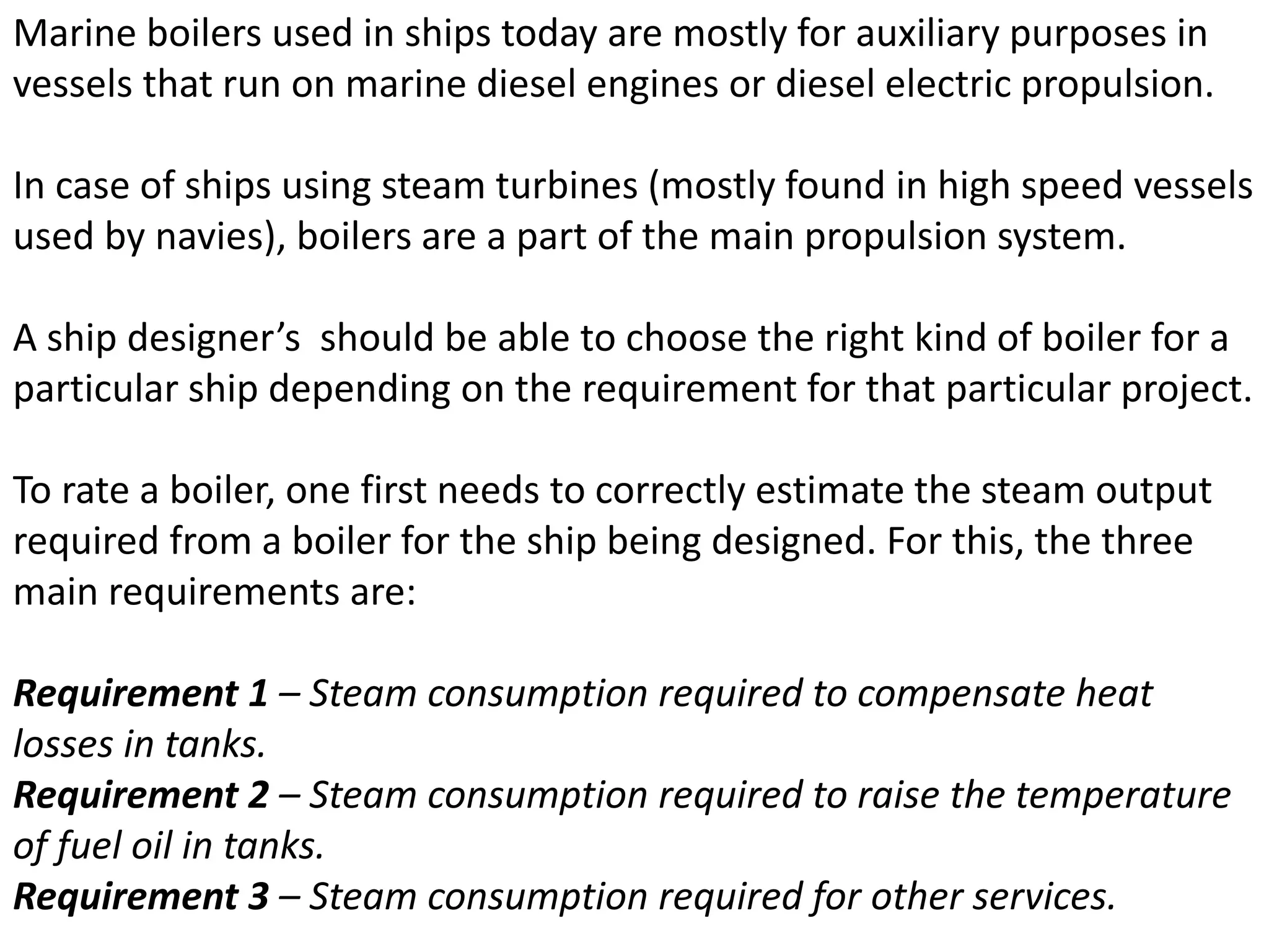 Auxiliary Boilers | PPTX