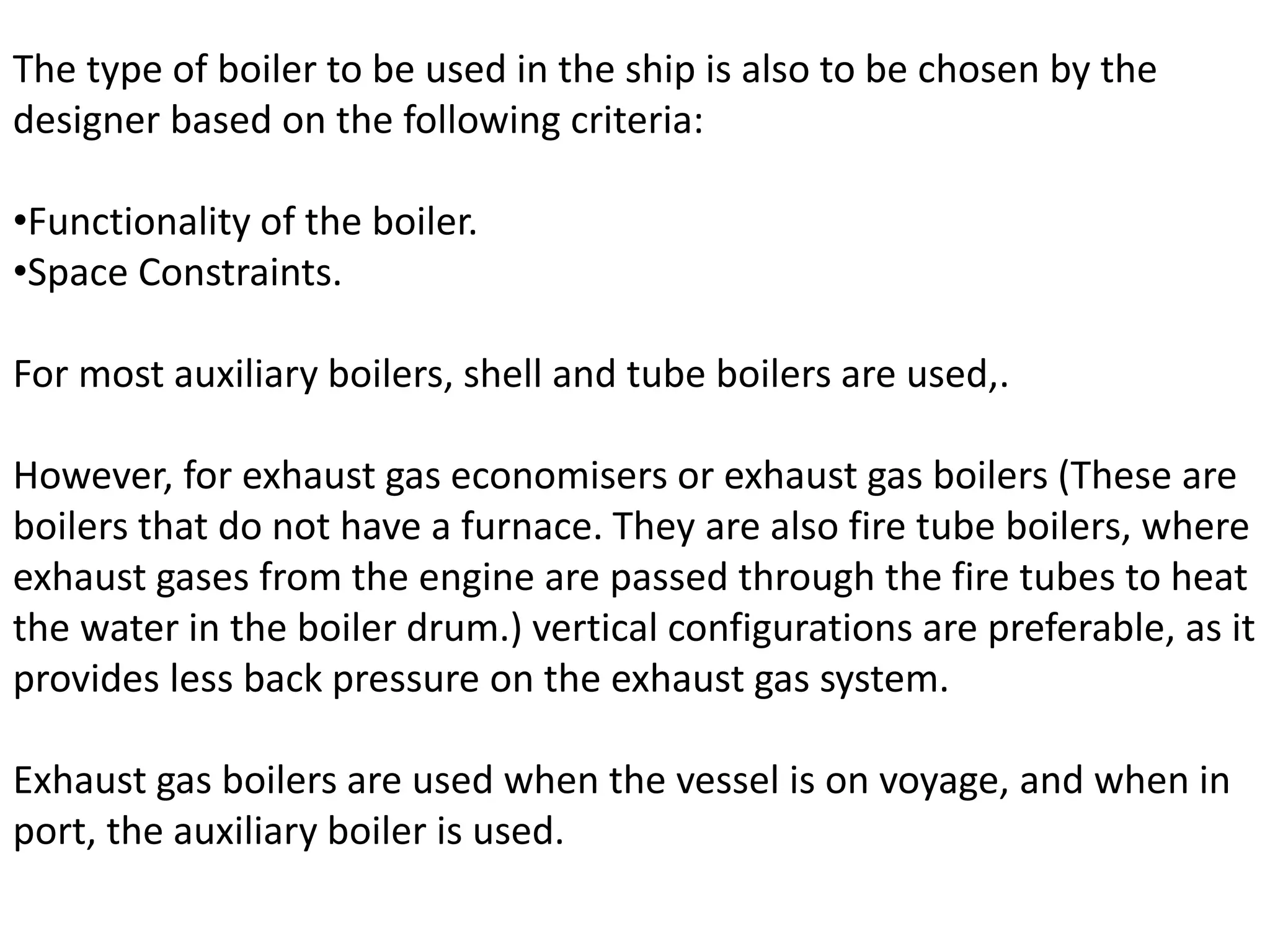 Auxiliary Boilers | PPTX