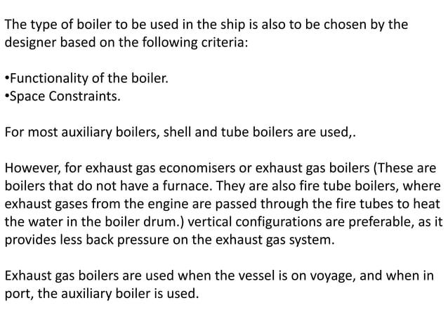 Auxiliary Boilers | PPTX