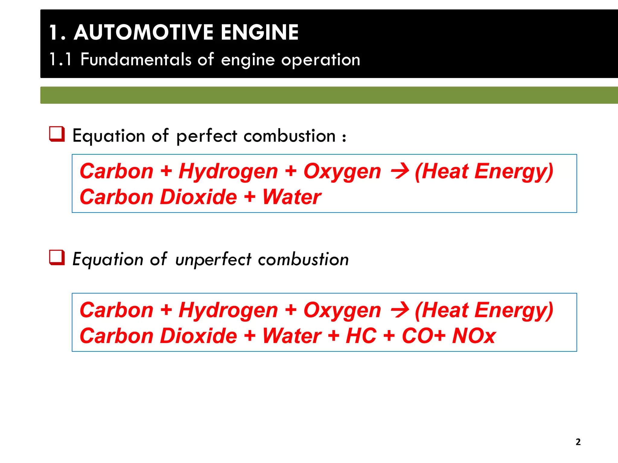 1.1 fundamentals of engine operation | PDF