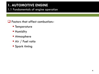 1.1 fundamentals of engine operation | PDF
