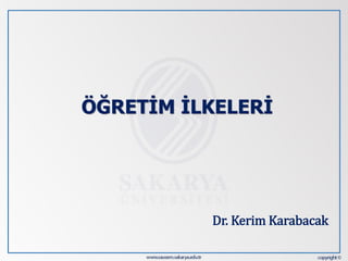 1. ders ogretim_ilkeleri | PDF