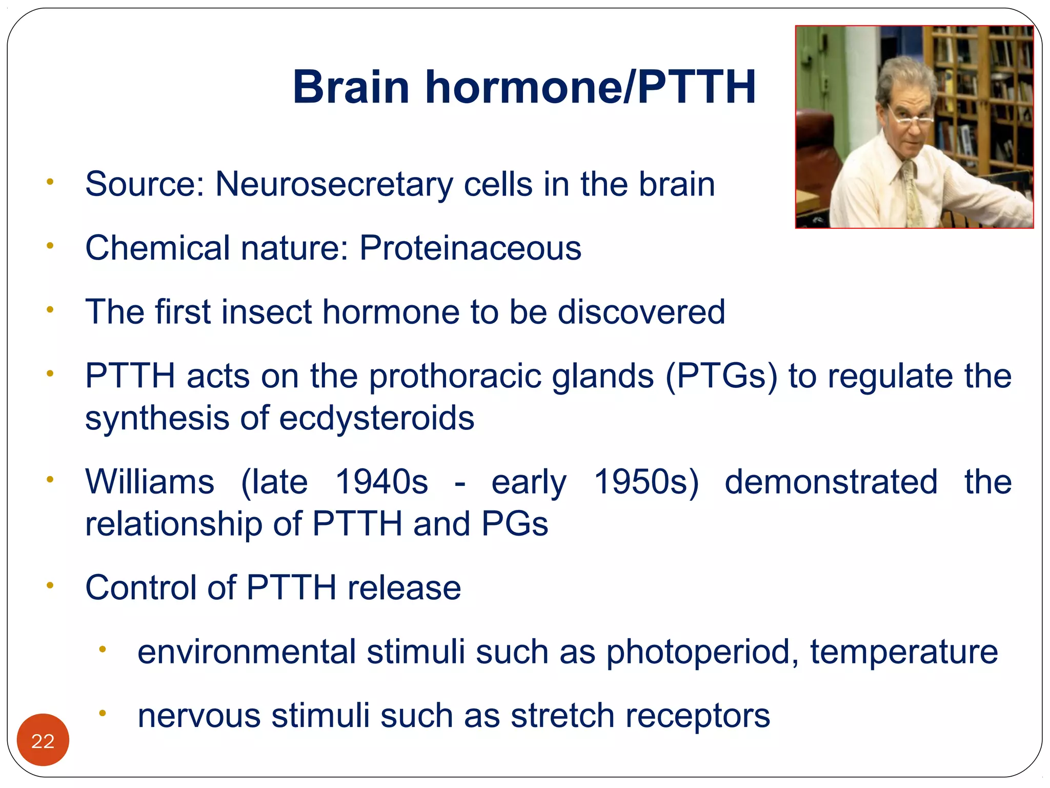 1.Physiology and Biochemistry of Insect Hormones | PPT
