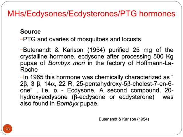 1.Physiology and Biochemistry of Insect Hormones | PPT | Endocrine and ...