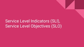 Overview of Site Reliability Engineering (SRE) & best practices | PDF