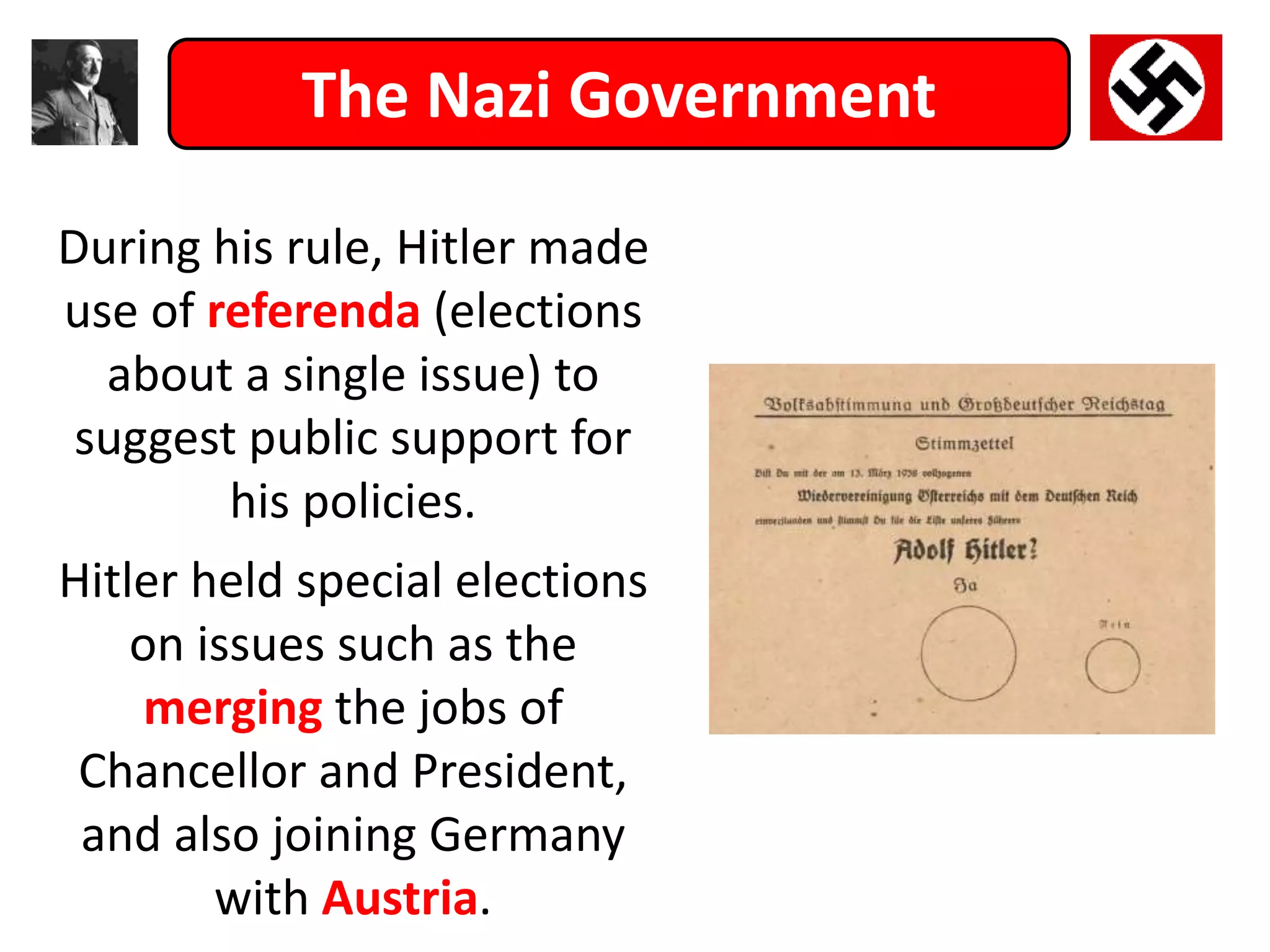 Hitler and Nazi Germany - the nazi government | PPT