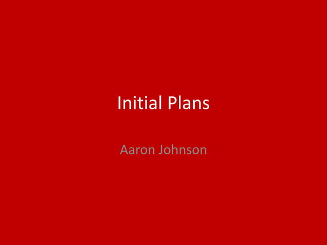 1. initial plans 1 | PPT