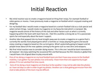 1. initial plans 1 | PPT